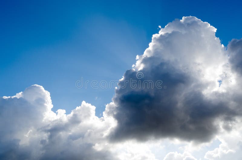 The Sun Breaks through the Clouds. Stock Image - Image of clouds, rays ...