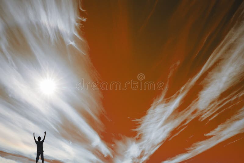 The Sun Breaks through the Flashes of Fire Stock Photo - Image of ...