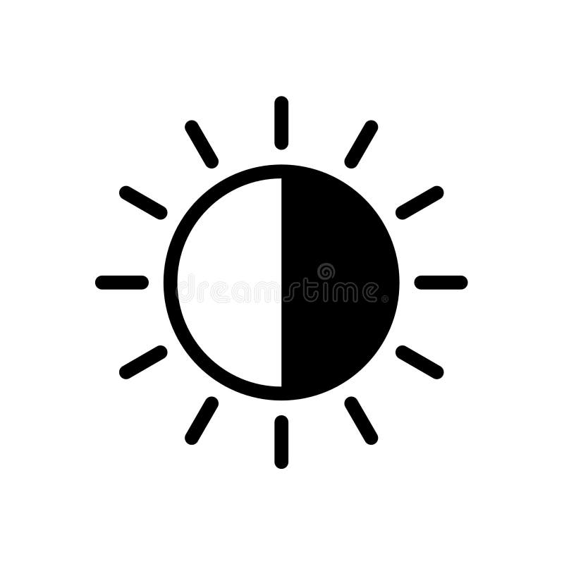 Sun, Brightness, Brightness Setting -vector Icon Stock Vector ...