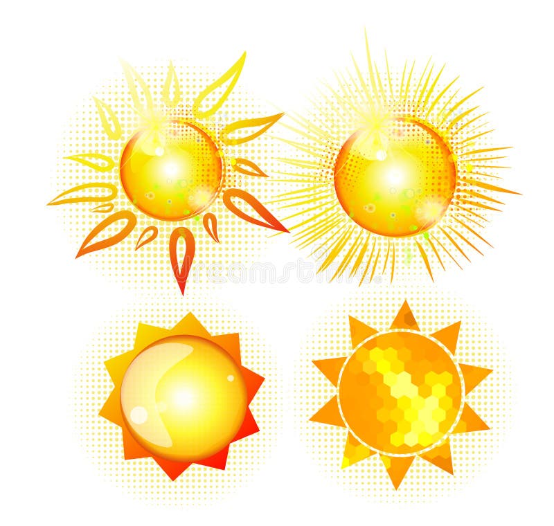 The Sun Brilliant Objects are Beautiful. Hand Drawn Stock Illustration ...