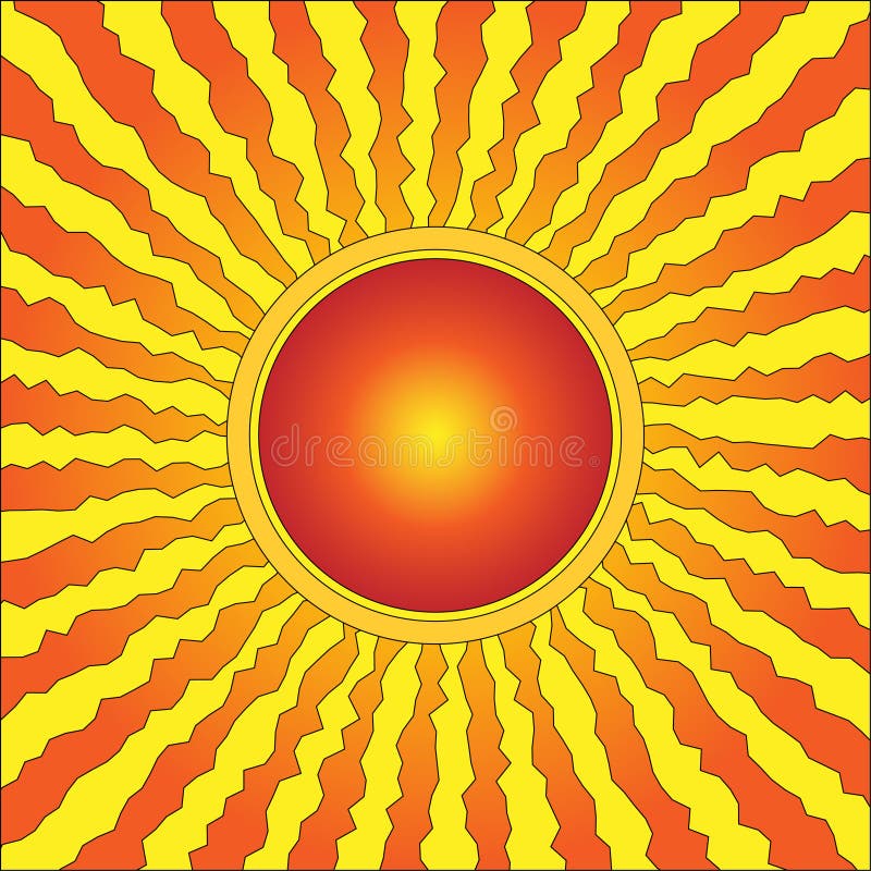 Sun Burst stock vector. Illustration of kaleidoscopic - 6145854