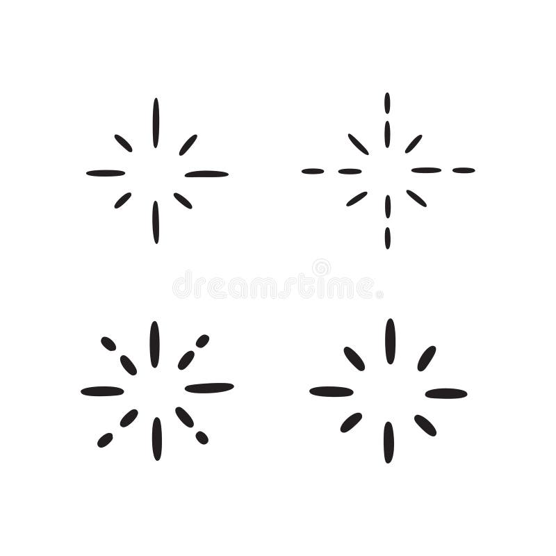 The Sun Burst Dashed Line Aesthetic Abstract Element Art Decoration ...