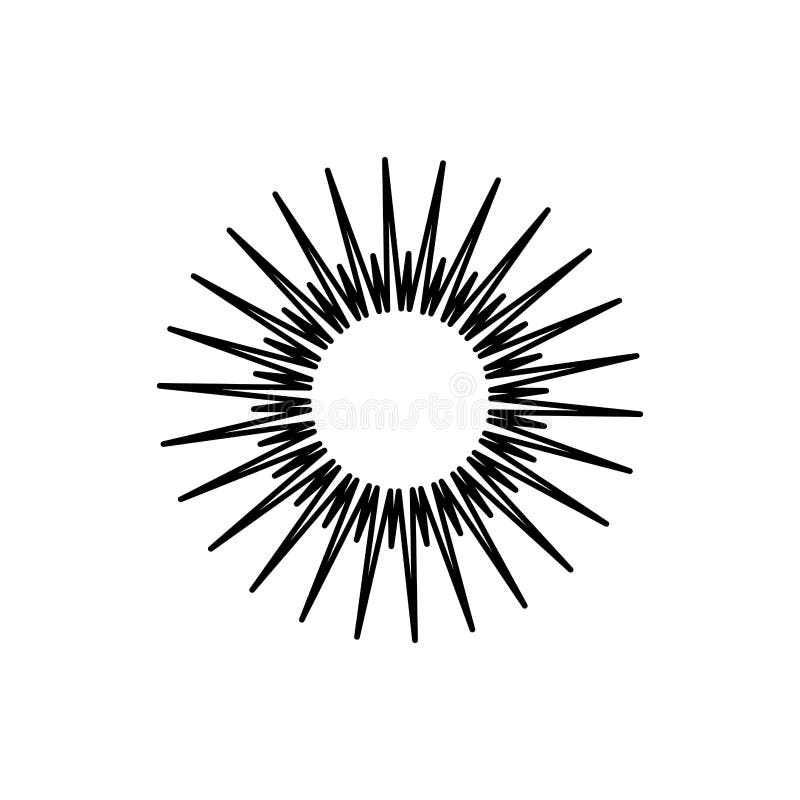 Sun burst element icon stock illustration. Illustration of sunrise ...