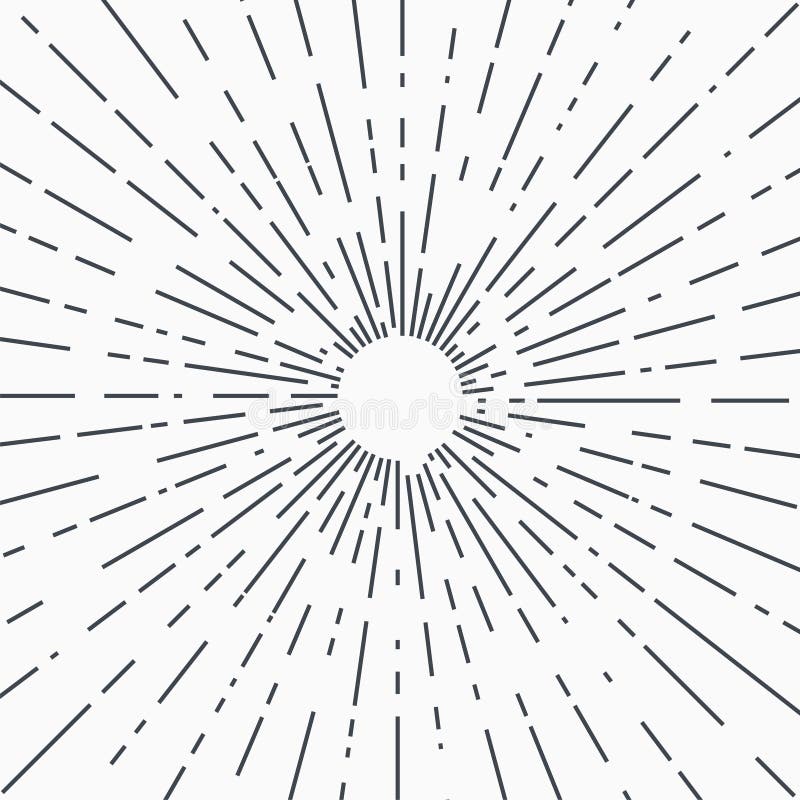 Sun Burst, Star Burst Sunshine. Radiating from the Center of Thin Beams ...