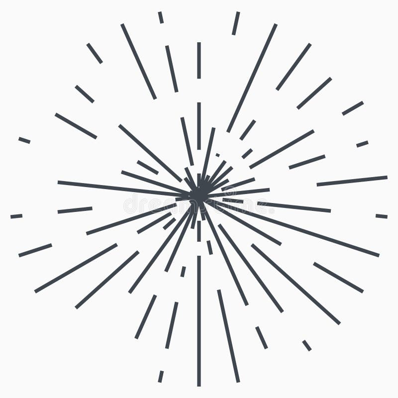 Sun Burst, Star Burst Sunshine. Radiating from the Center of Thin Beams ...