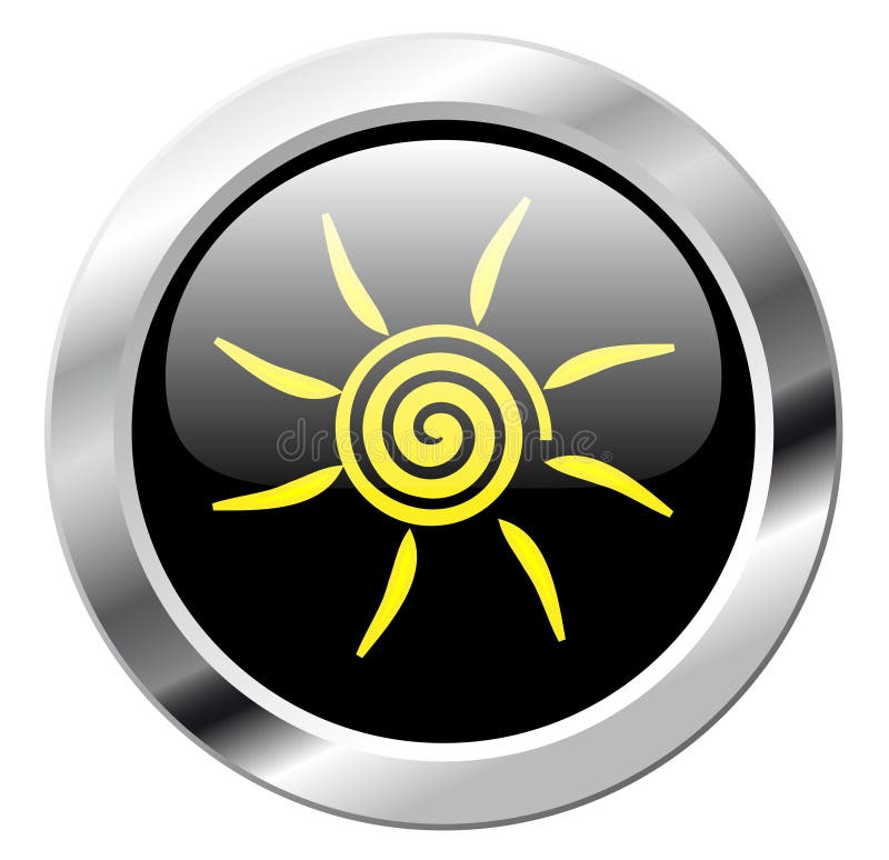 Sun button. stock vector. Illustration of icon, icons - 14833591