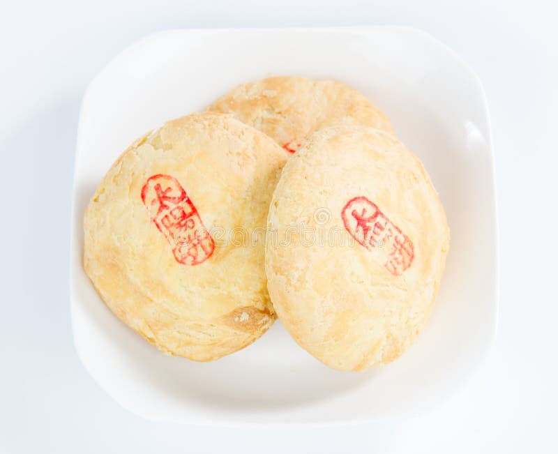 The Taiwanese Sun Cake (milk Butter Pastry) Stock Image - Image of ...