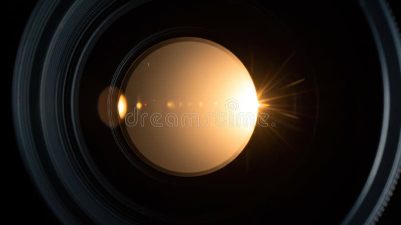 Sun through Camera Lens stock illustration. Illustration of flare ...