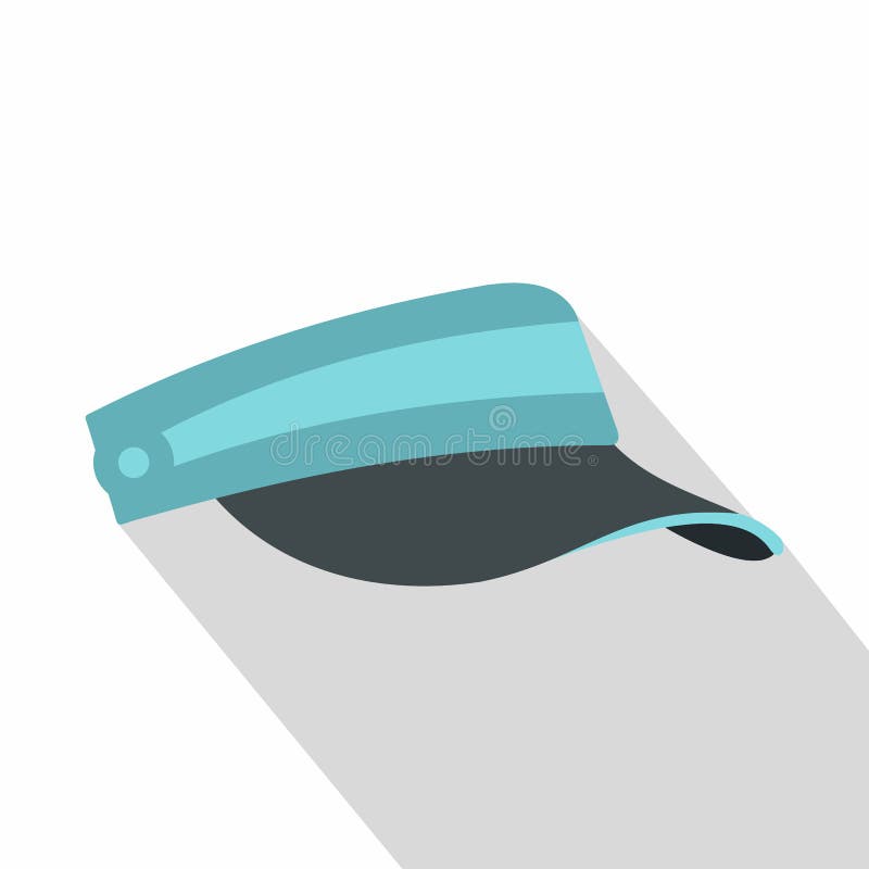 Sun cap icon, flat style stock illustration. Illustration of cloth ...