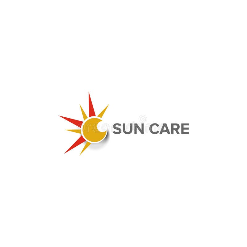 Care Sun Icon Logo Design Element Stock Vector - Illustration of hand ...