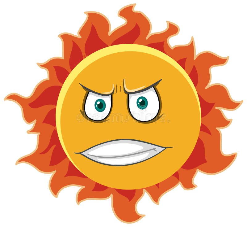 Angry Hot Sun Stock Illustrations – 344 Angry Hot Sun Stock ...
