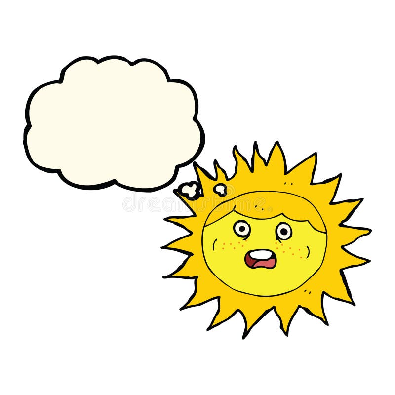 Sun Cartoon Character with Thought Bubble Stock Illustration ... Sun Cartoon Character with Thought Bubble Stock Illustration ...