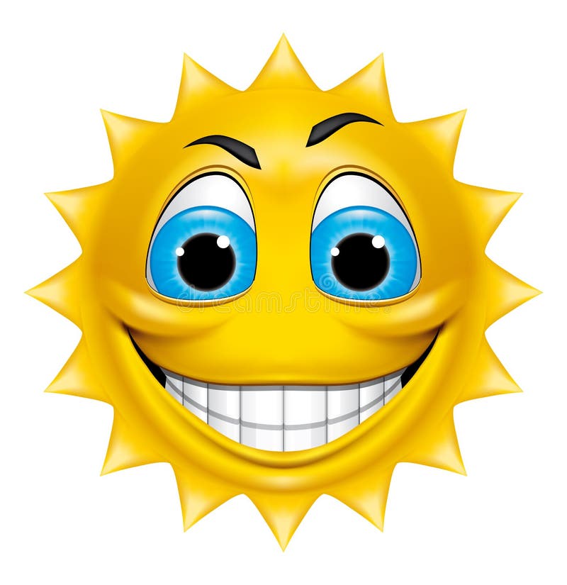 Sun character smiling stock illustration. Illustration of cartoon ...