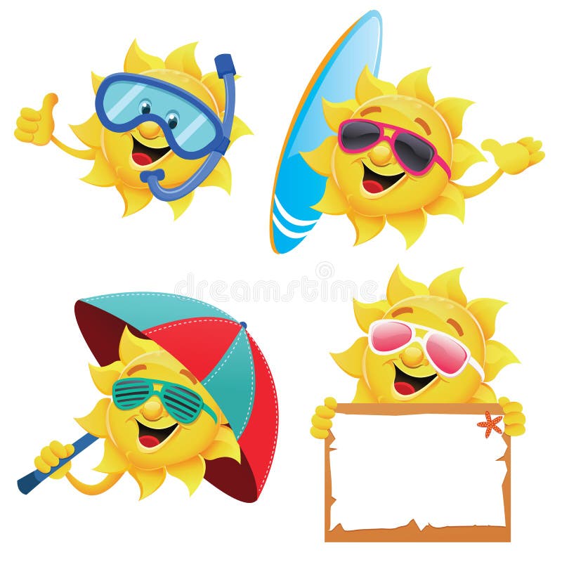Sun Characters stock vector. Illustration of glossy, banner - 54102768