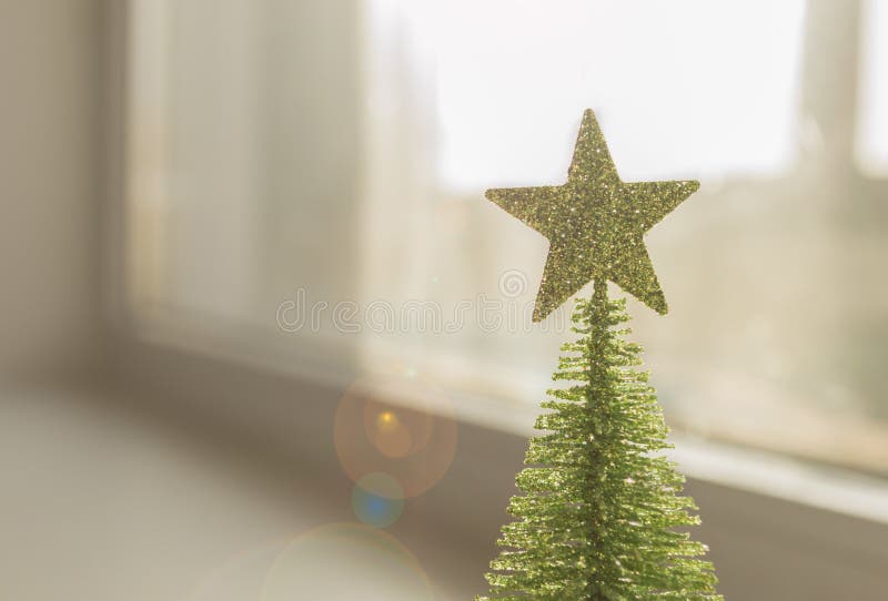 Sun and Christmas tree stock photo. Image of tree, blurred - 84938908
