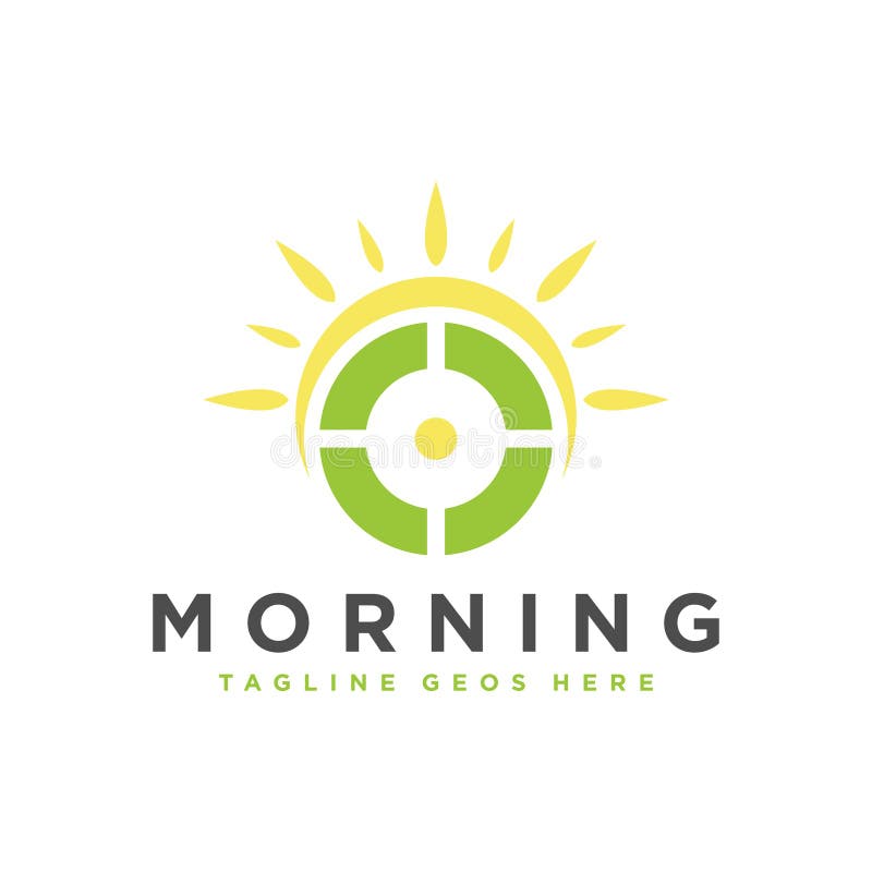 Sun Circle Illustration Logo Design Stock Vector - Illustration of ...