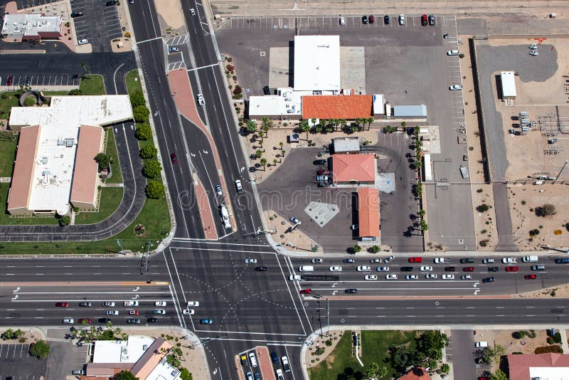Sun City Intersection stock image. Image of north, cars - 55259949