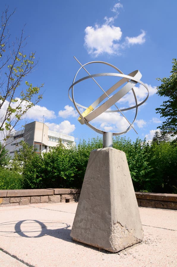 Sun clock stock photo. Image of green, outdoor, time - 27067322