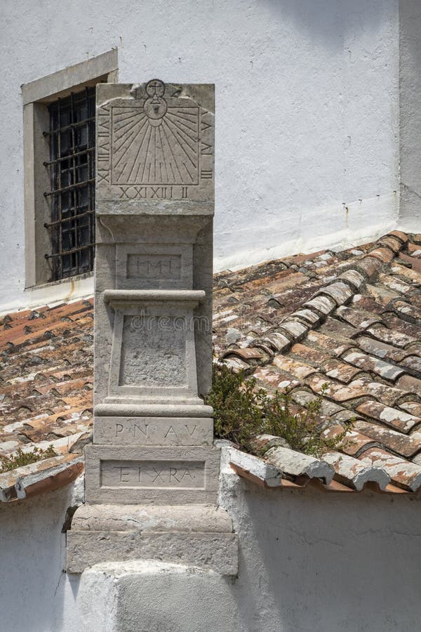 Sun clock on a church stock photo. Image of outside - 260050062