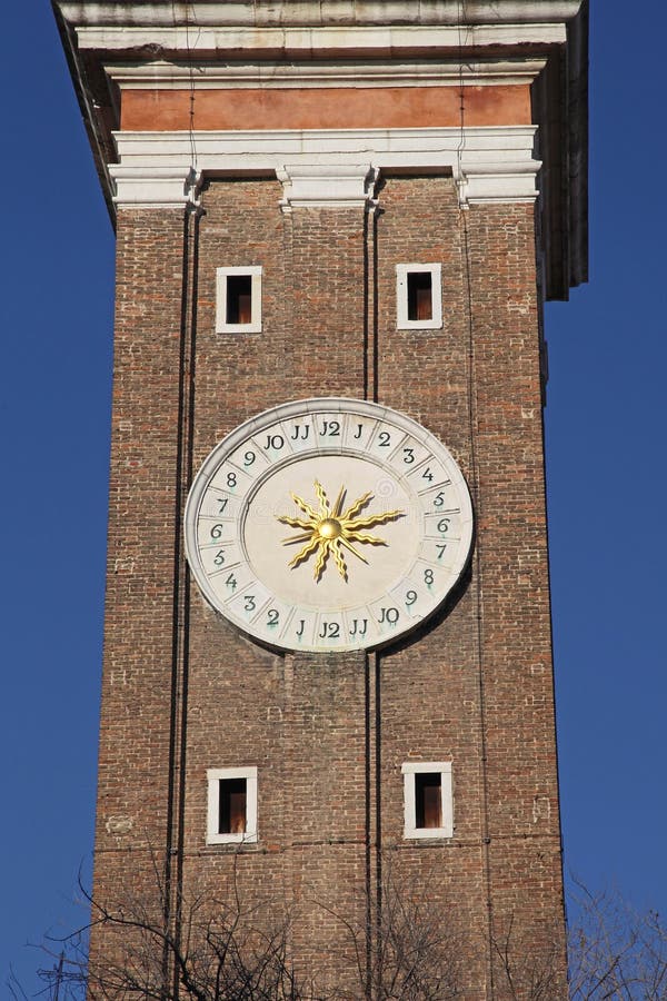 Sun-dial Clock tower stock photo. Image of germany, clock - 1533192