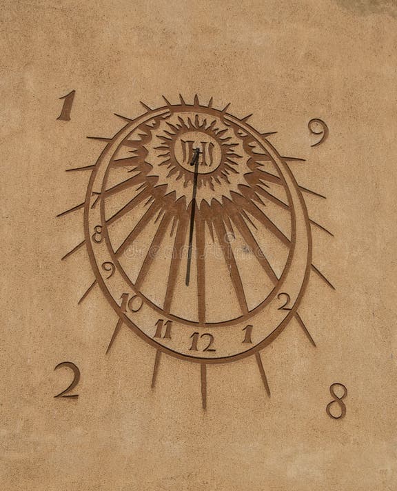 Sun clock stock illustration. Illustration of clock, design - 33817745