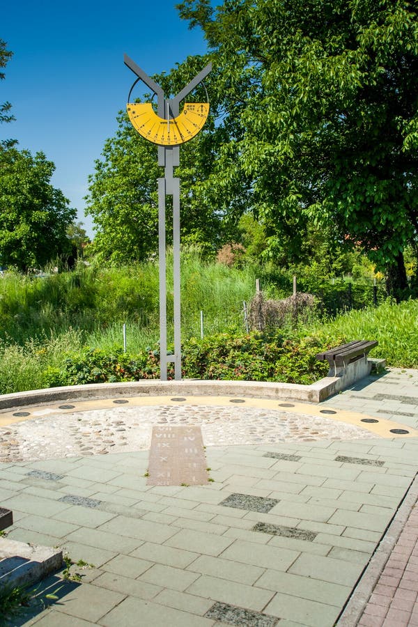 Sun clock in Samobor editorial photography. Image of central - 259996707
