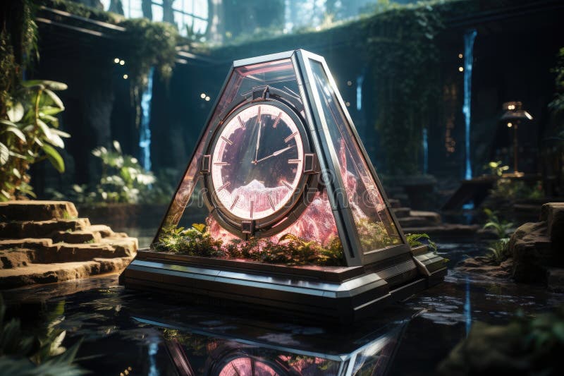 Sun Clock Surrounded by Mirrored Skyscrapers, Suspended Gardens and ...