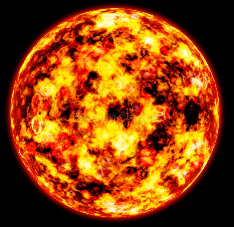 Sun close-up stock illustration. Illustration of fire - 7440403