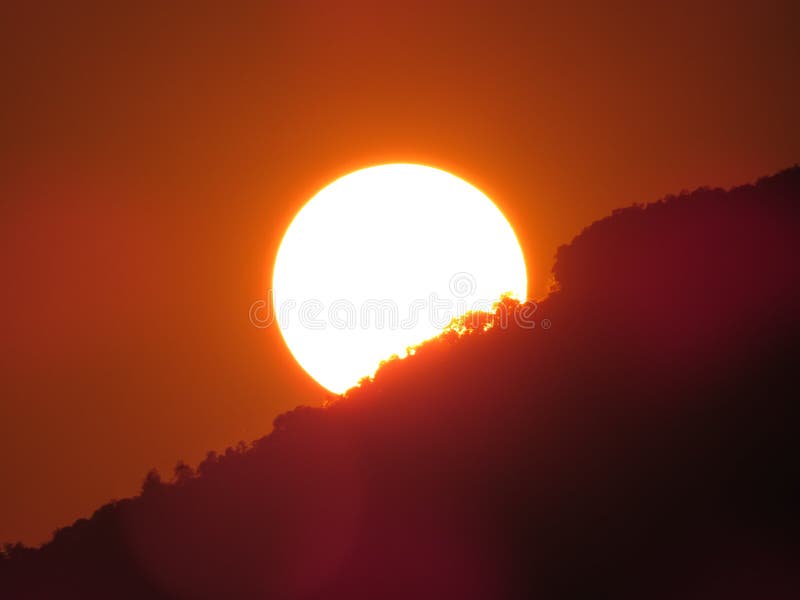 The Sun, Close Up of the Orange Sun Stock Image - Image of calm ...