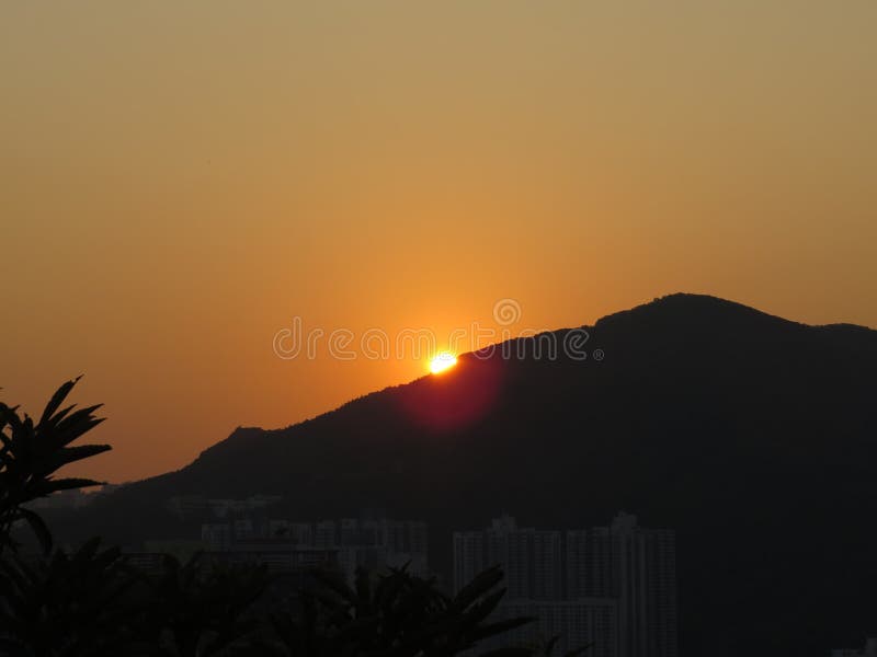 The Sun, Close Up of the Orange Sun Stock Image - Image of people ...