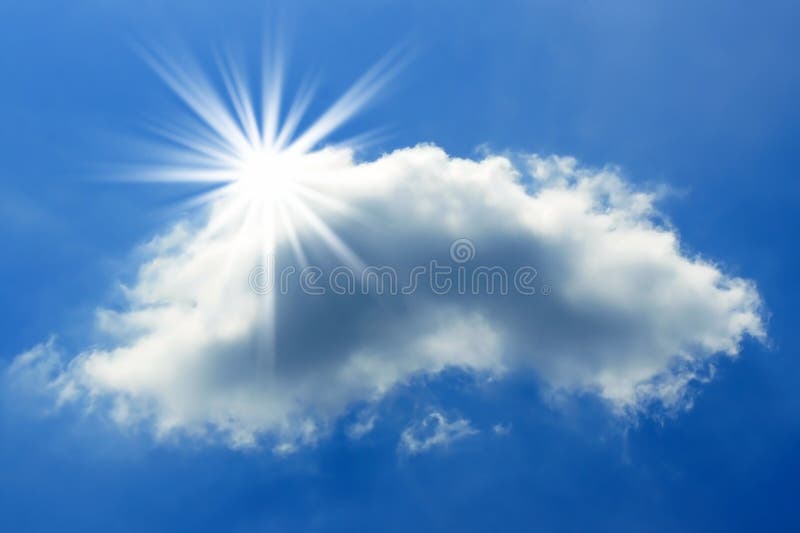 Sun and Cloud stock photo. Image of sunlight, sunbeam - 15140430