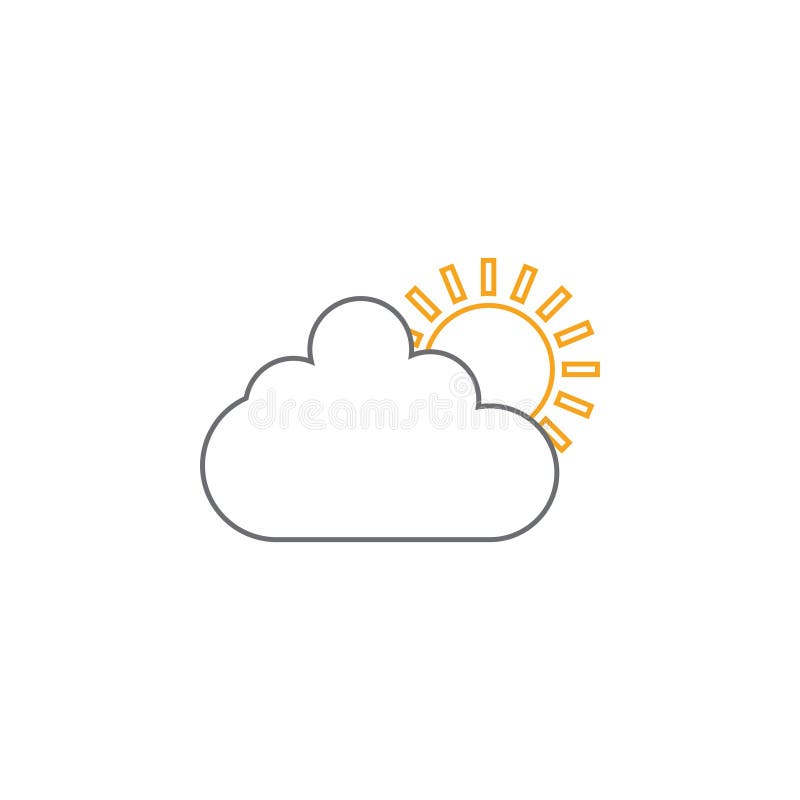 Sun Cloud Icon Design Template Vector Isolated Stock Vector ...