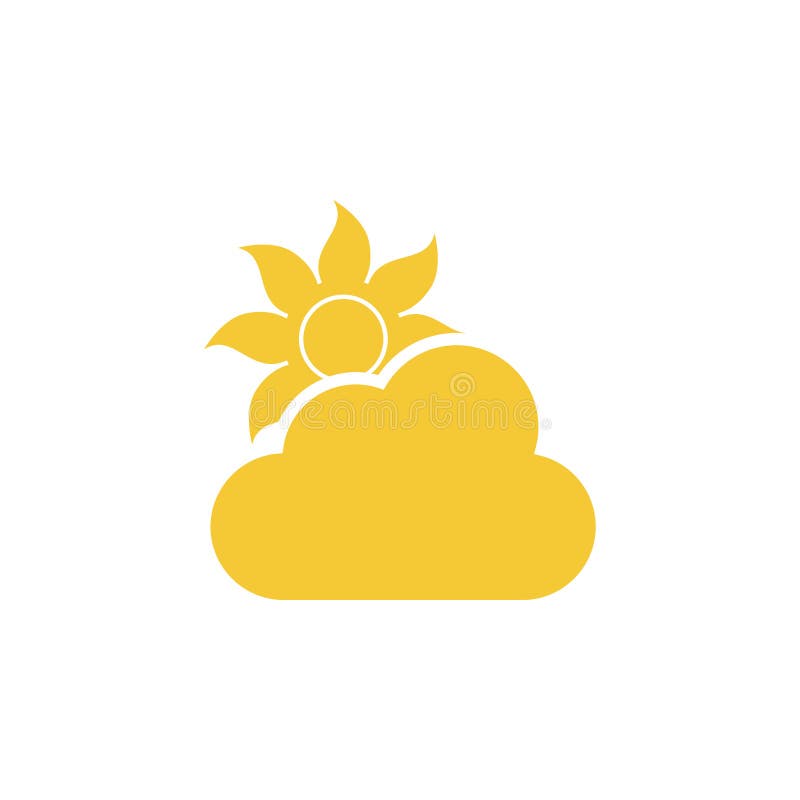 Sun, Cloud Icon - Vector. Simple Element Illustration Summer Concept ...