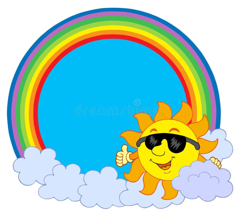 Happy Sun Sunglasses Rainbow Stock Illustrations – 587 Happy Sun ...