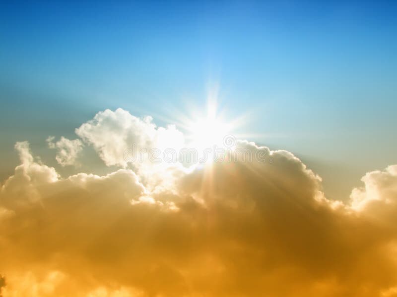 The sun and clouds stock image. Image of heaven, sunlight - 10783483
