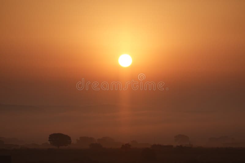 Sun, Clouds and Haze in the Morning Stock Photo - Image of haze, fresh ...
