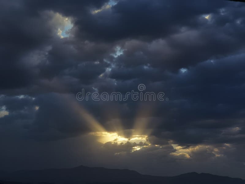 Sun among Clouds Light Curtains Diffuse Background Stock Image - Image ...