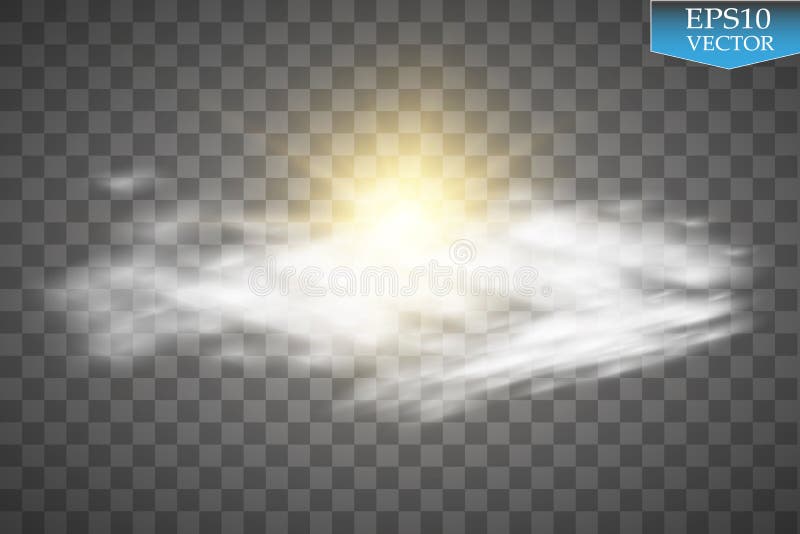 Sun, Clouds and Sky Forecast Background. Cool Weather Transparent Space ...