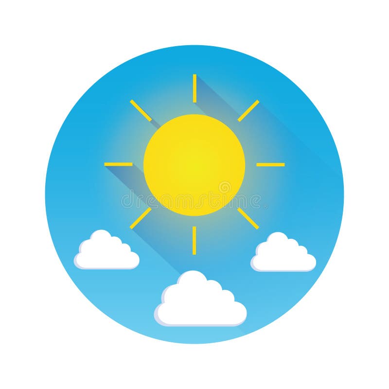 Sun and Clouds. Vector Illustration Decorative Design Stock Vector ...