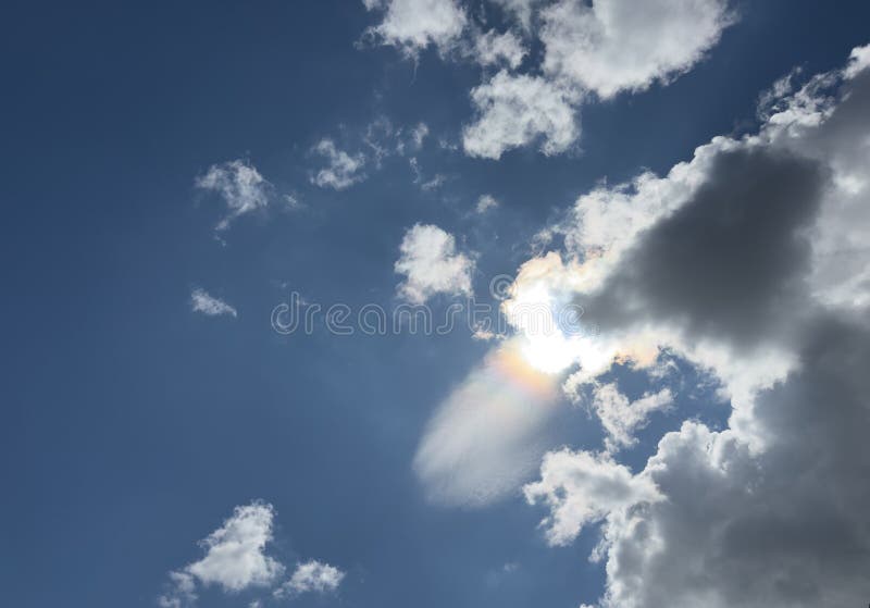 Sun and clouds weather sky stock photo. Image of white - 382073978