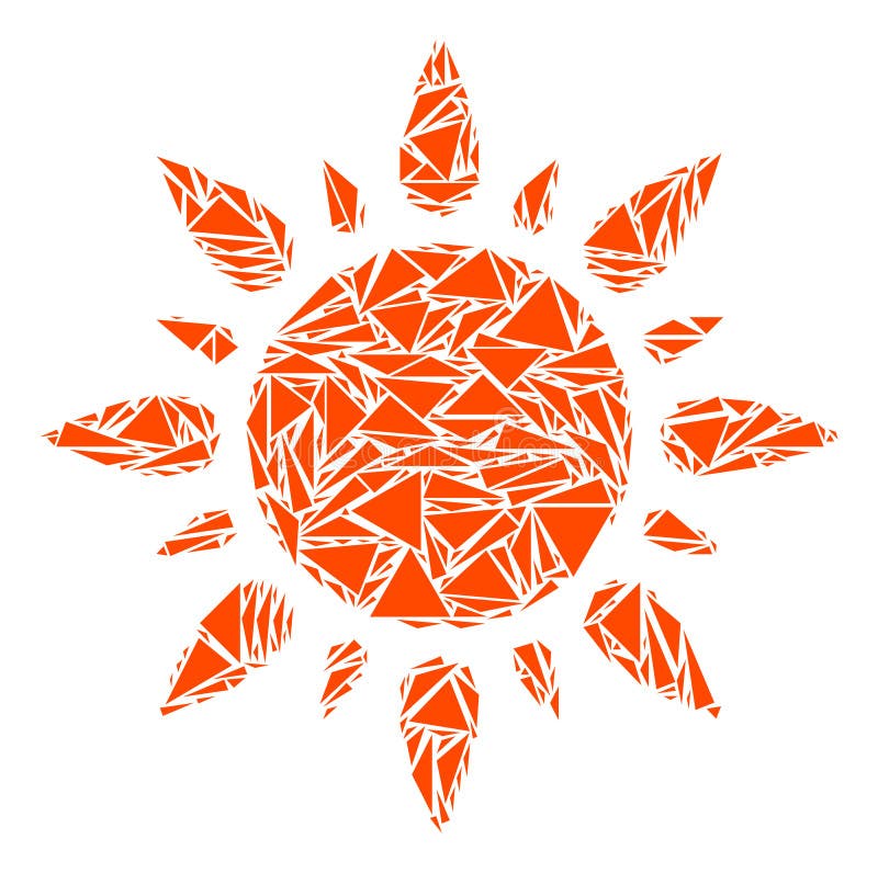 Sun Collage of Triangles stock vector. Illustration of composed - 119925224