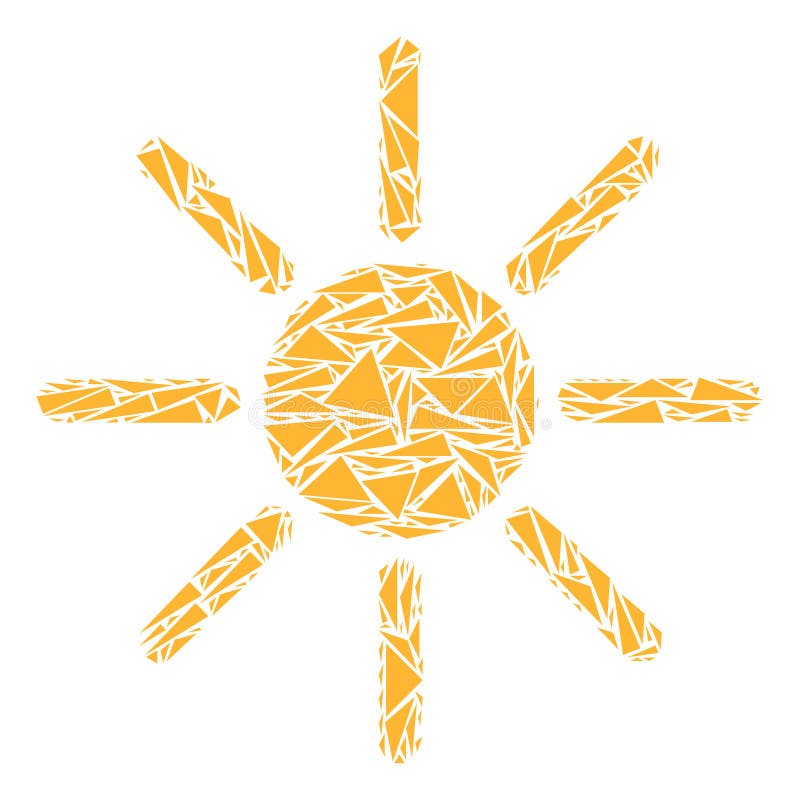 Sun Mosaic of Triangles stock vector. Illustration of polygon - 119925255