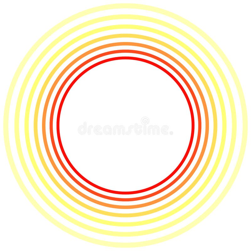 Sun Circles Round Frame Border Stock Illustration - Illustration of ...