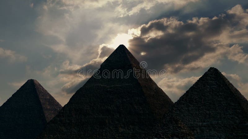 Sun Appears Over Ancient Pyramids Stock Video - Video of landscape ...