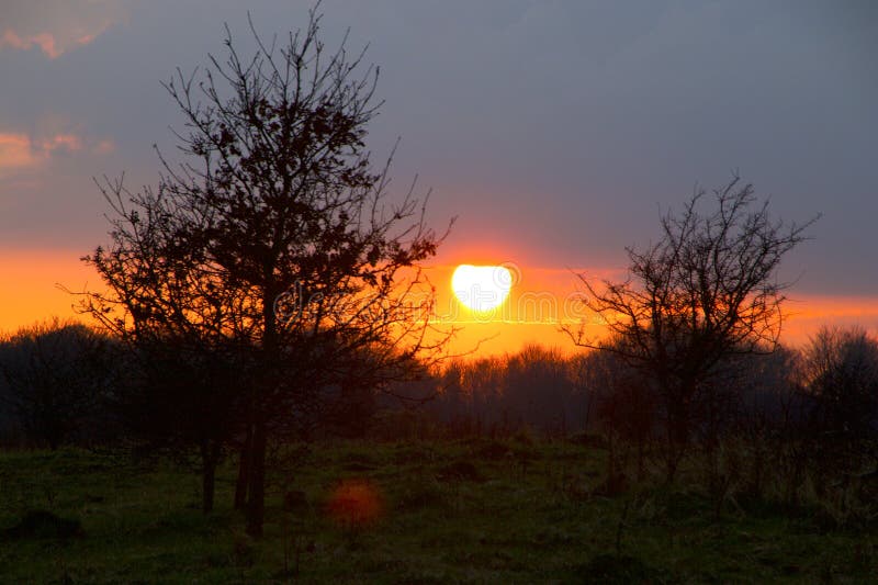 The Sun Comes Out at Sunset on a Day in April Stock Photo - Image of ...