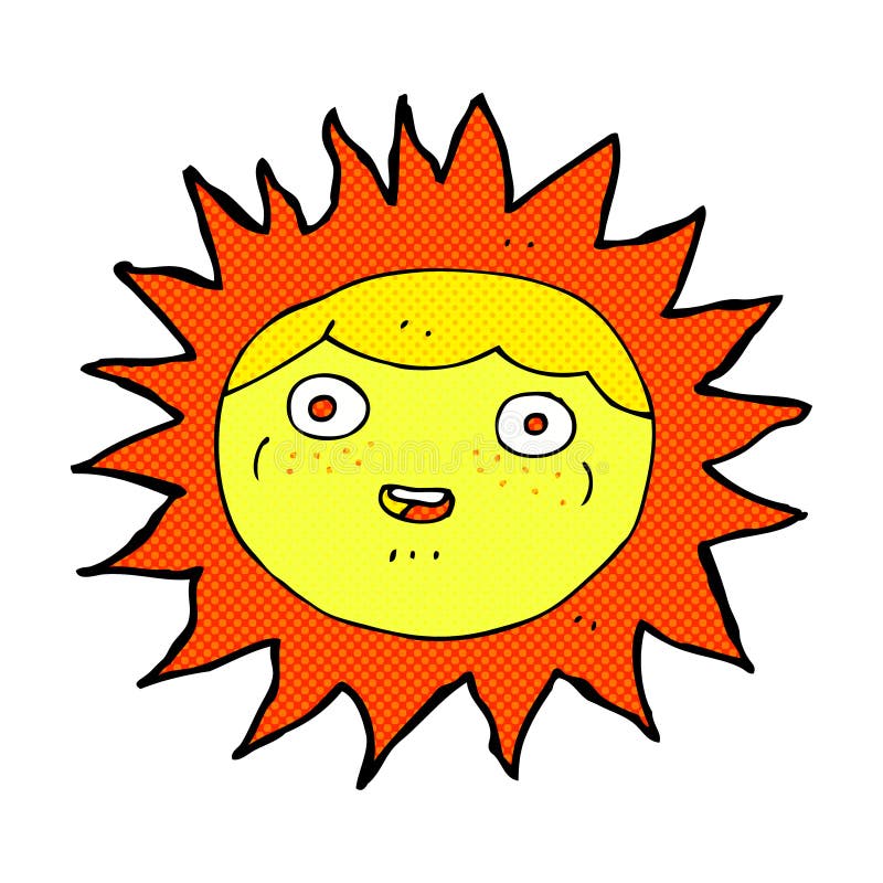 Sun Comic Cartoon Character Stock Illustration - Illustration of silly ...