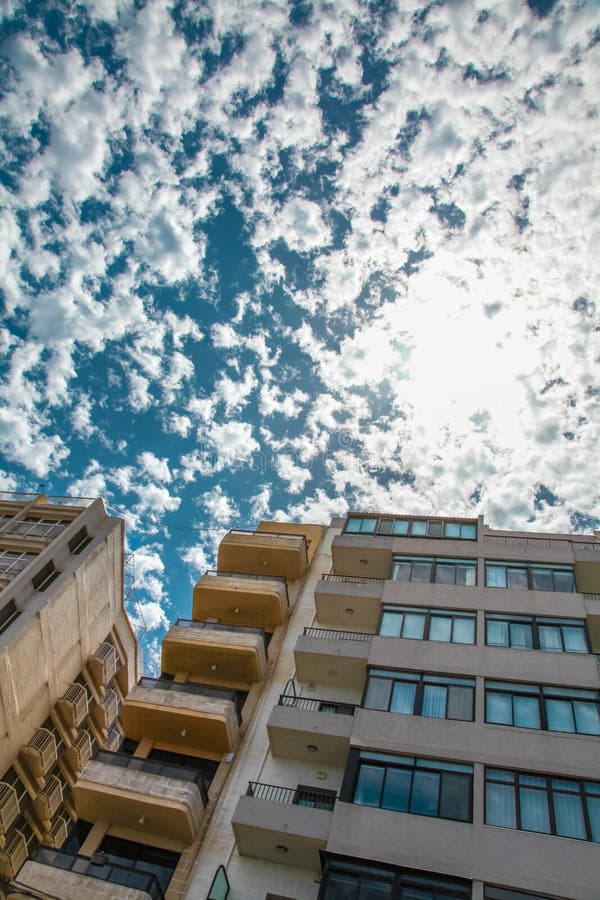 Building Under the Sun and Beutiful Sky Stock Image - Image of next ...