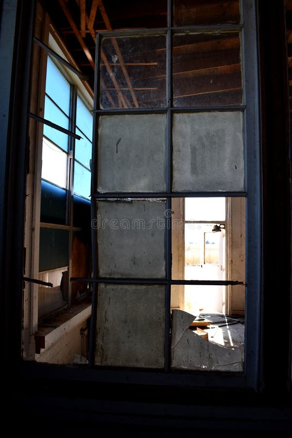 Sun Coming Thru Blue Broken Windows Stock Image - Image of dark ...