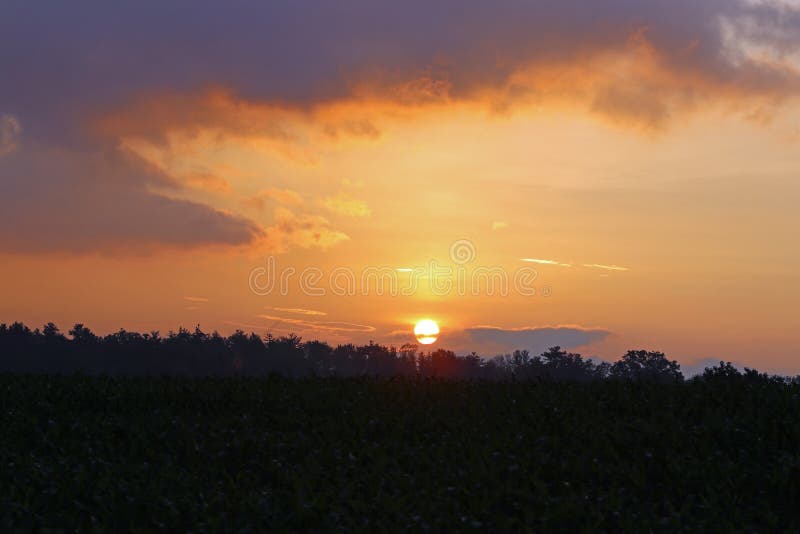 Sun coming up stock photo. Image of sunrise, orange - 110673918