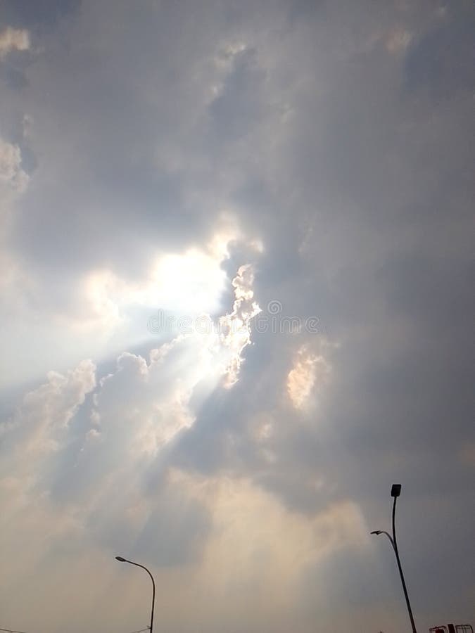 The Sun is Covered by Clouds Stock Image - Image of exposure, wallpaper: 278307177